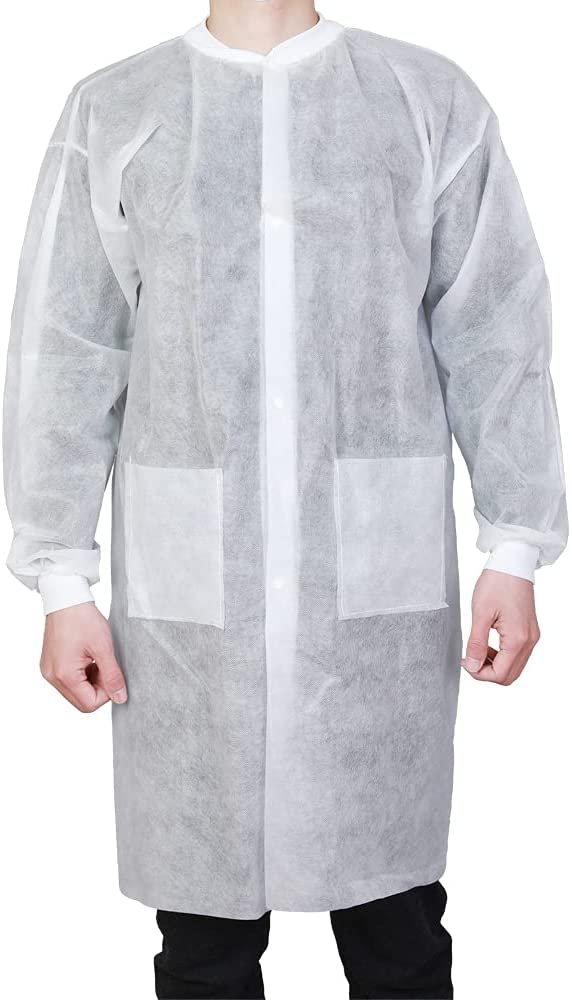Lightweight Polypropylene Disposable Lab Coats-Disposable PPE ...