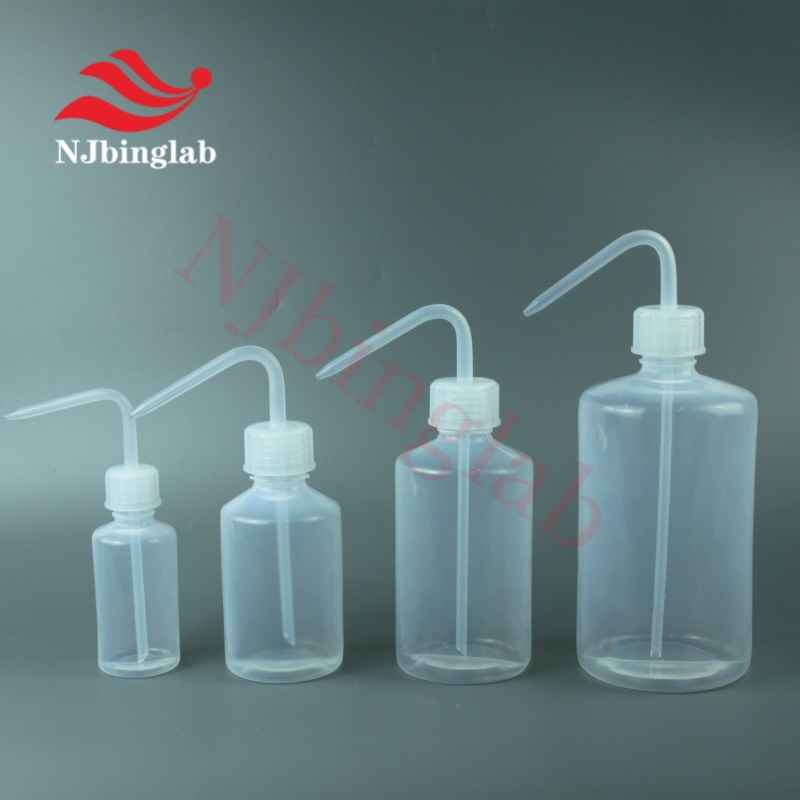 PFA washing bottle with wide mouth, nozzle and bottle cap are integrally formed,NJbinglab ...