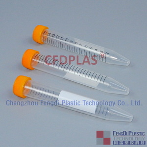 15 mL Graduated Transparent PP Conical Bottom Centrifuge Tubes,CFDPLAS ...