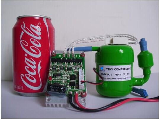 Rotary 24V DC Mini Refrigeration Compressor for Water Dispenser, Ice ...